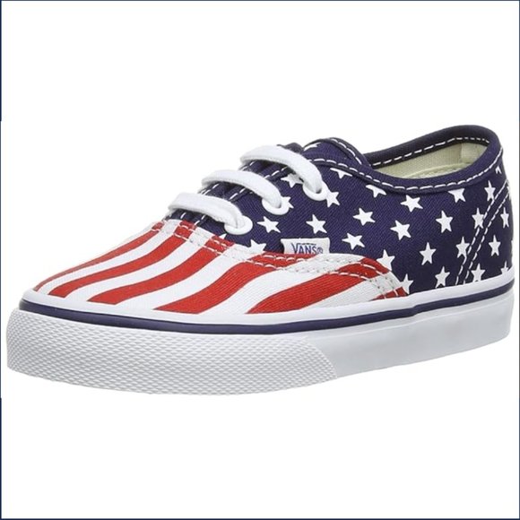 Vans | Shoes | Vans Red White And Blue Baby Tie Sneakers | Poshmark